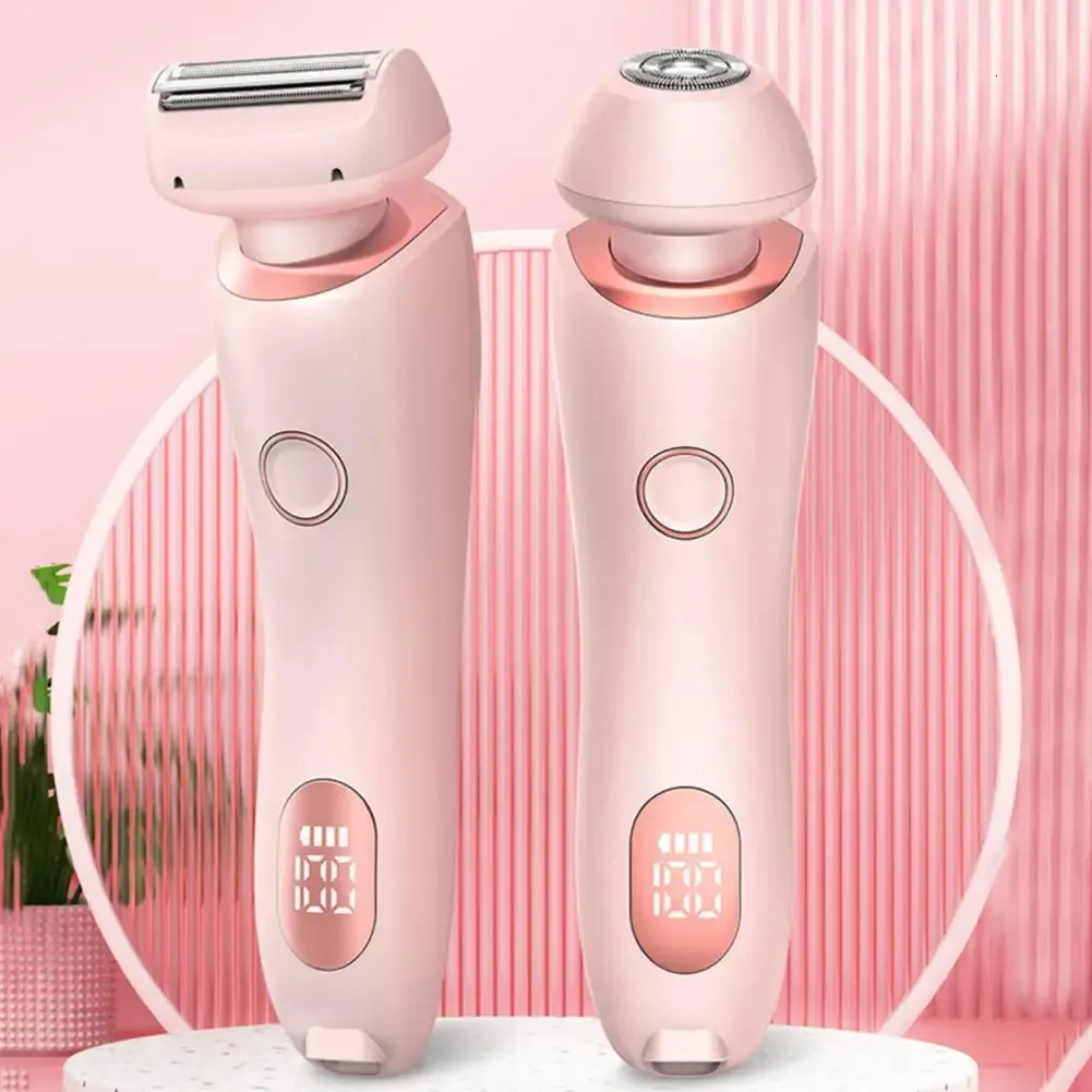 Electric Head Hair Shaver For Women, Dual Head Cordless Hair Removal ...