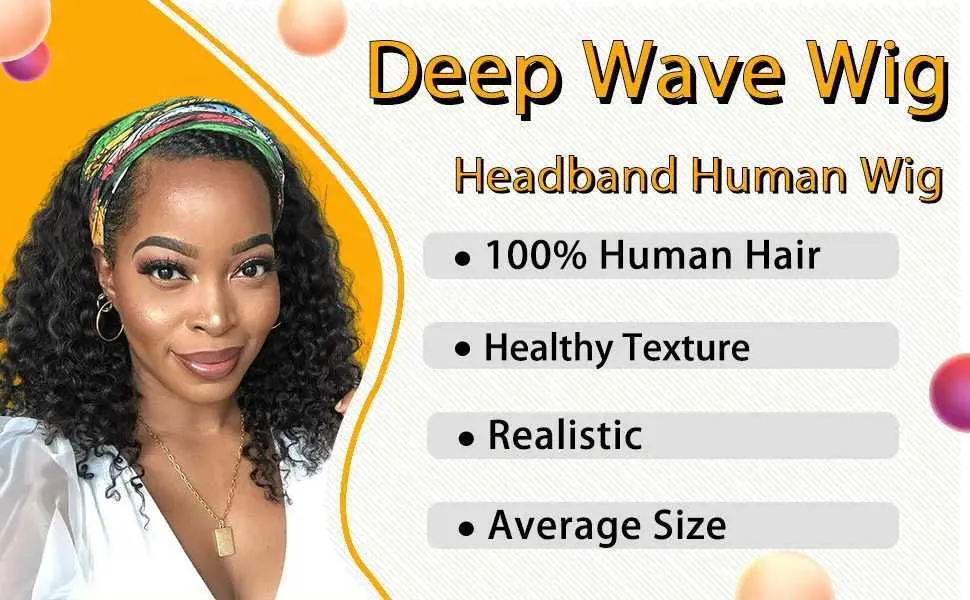 Human Hair Deep Wave Wig 10-26 Inches, Brazilian Curly, Natural Black ...