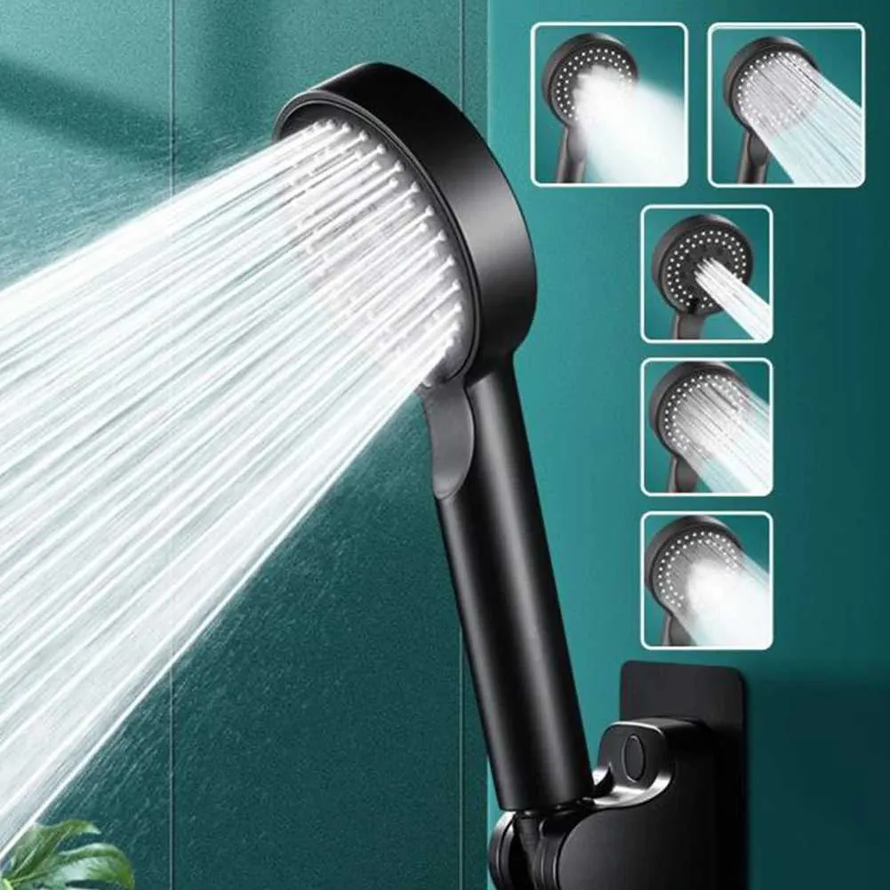 High Pressure Handheld Shower Head - 5 Spray Modes Adjustable, Upgraded ...