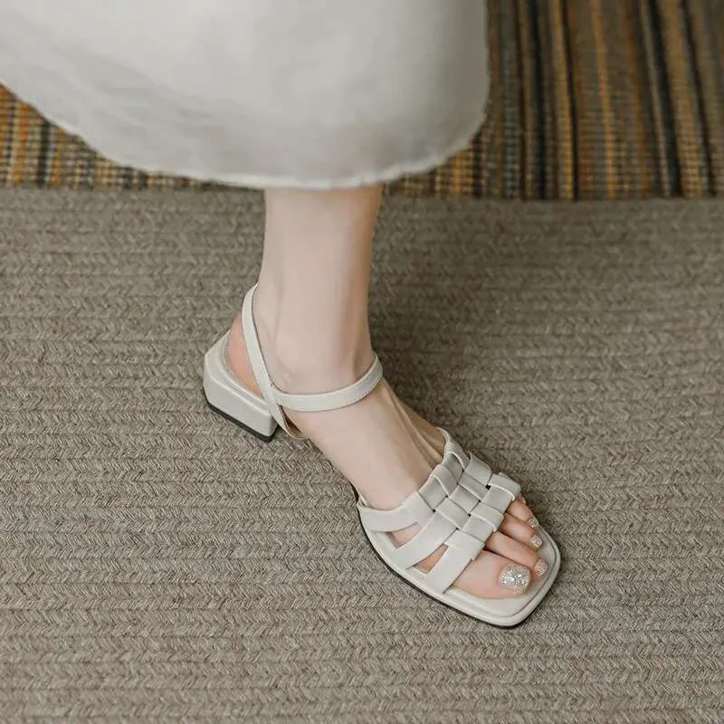 Elegant Gladiator Sandals for Women - Designer Weave Open Toe Summer ...
