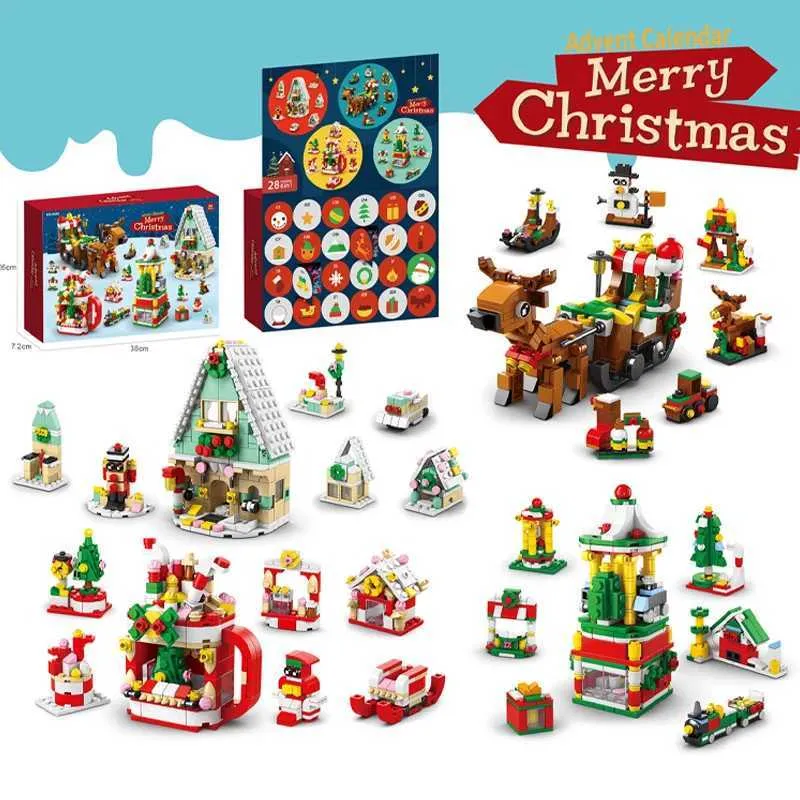 24-Day Christmas Advent Calendar Building Blocks Set - Nutcracker ...