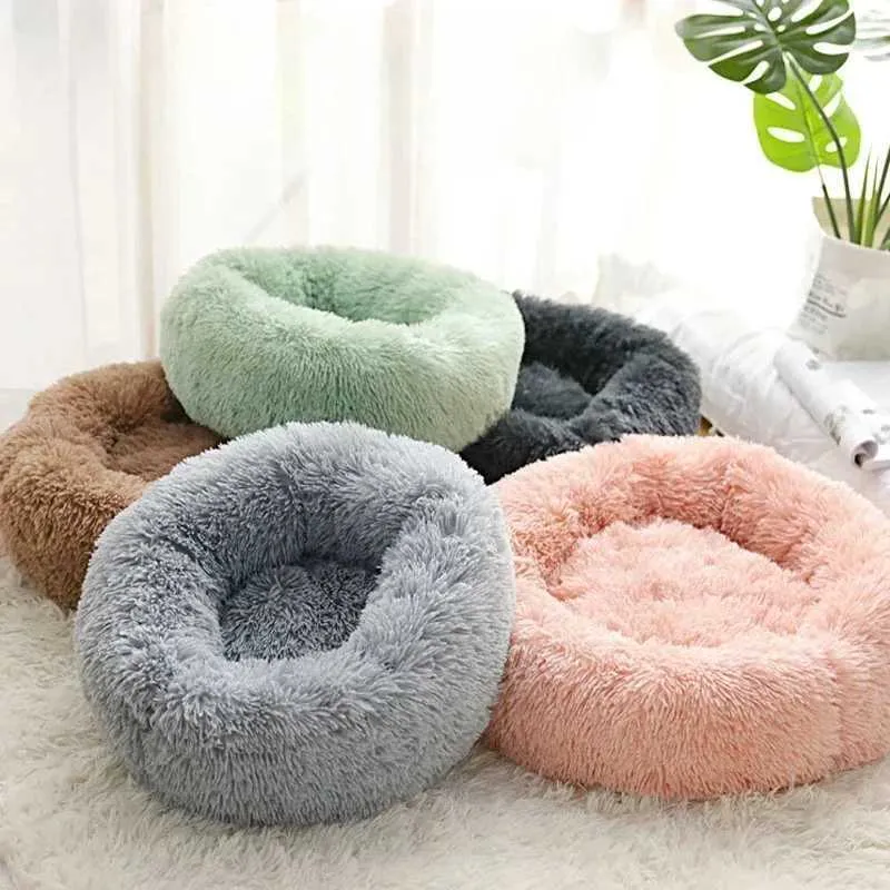 DHgate.com:Cozy Plush Pet Nest - Winter Warm Round Cat & Dog Bed with ...
