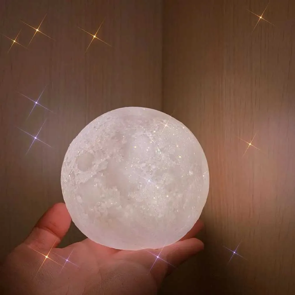 3D Printed Moon Light Lamp Bedroom Decor Night... From Urban_sweetheart ...