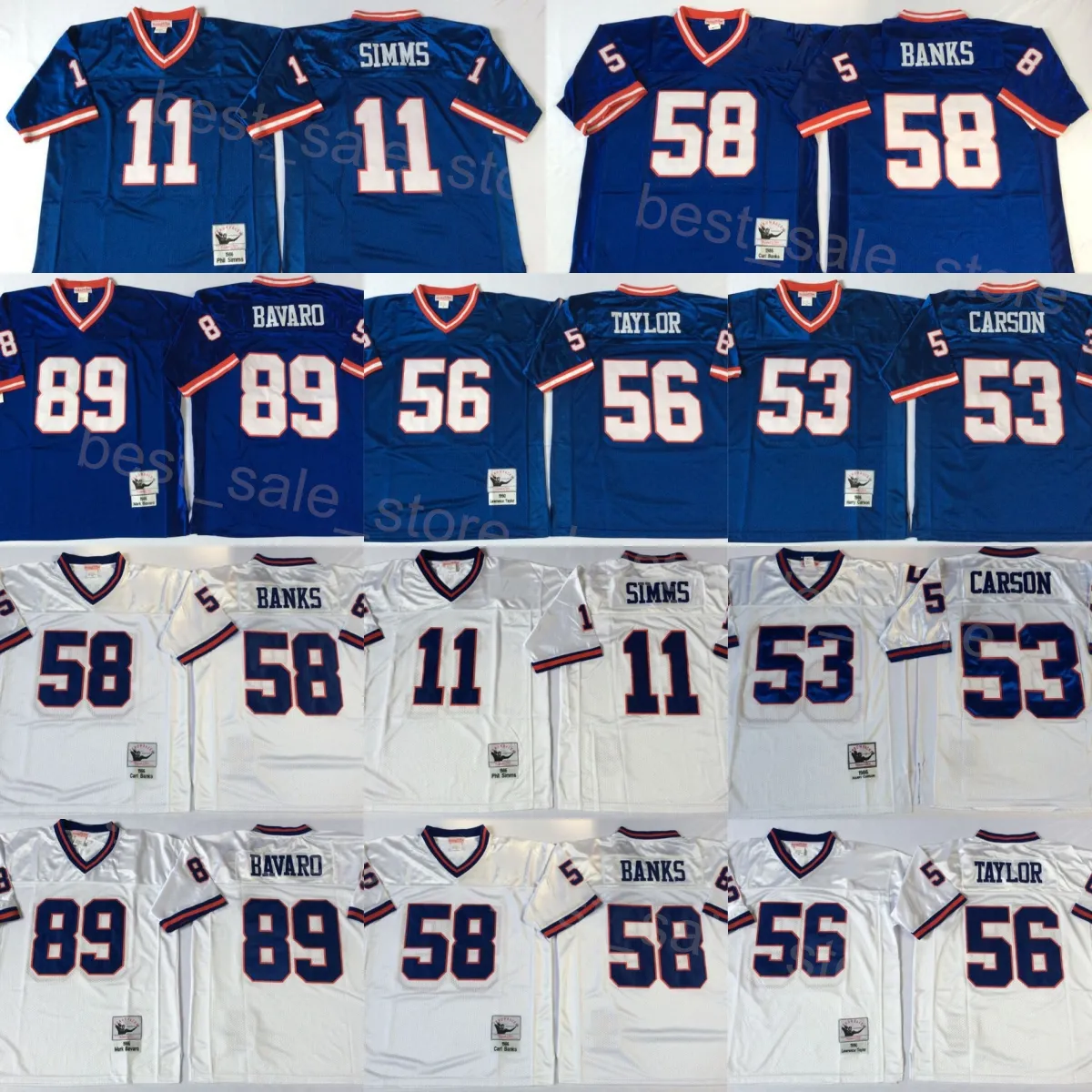 New York Retro American Football Uniform Lawrence Taylor #56, Mark ...