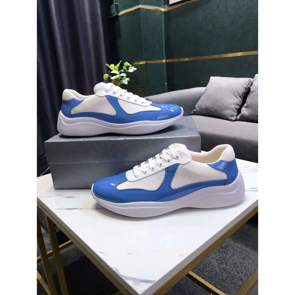 Designer Shoes Mens Sneakers Low Leather Patent Leather Lace Up Black ...