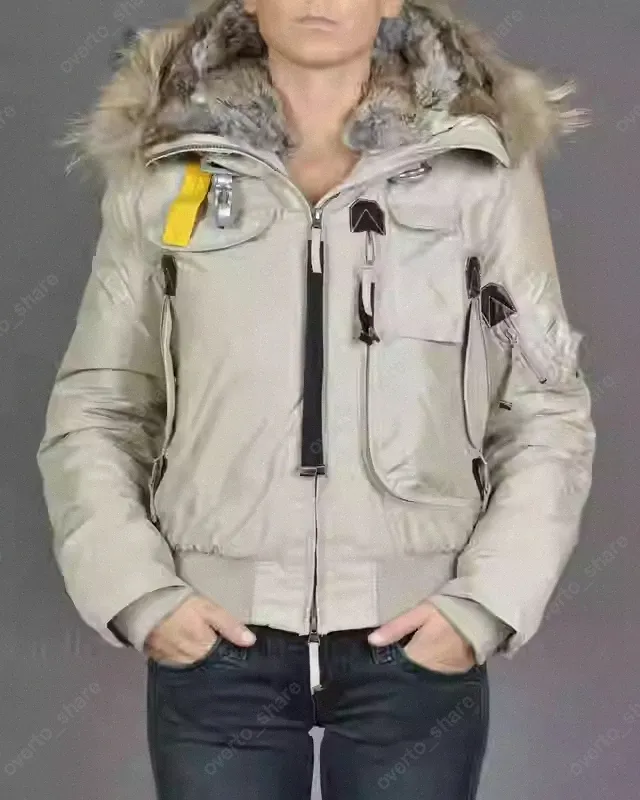 Warm Bomber Jacket: Waterproof Classic Duck Down Padded Coat, Military ...