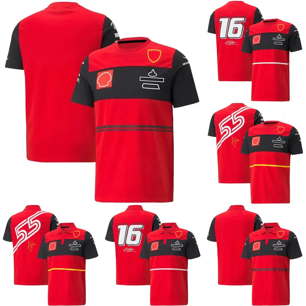 2024 Red Team Driver F1 Racing Mercedes F1 Polo Shirt Casual Summer ...