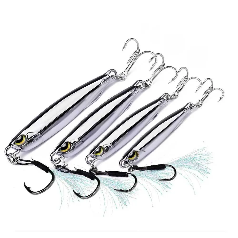 Fishing Lures - Metal Jig Bait - 15g, 20g, 30g, 40g - Mackerel Design ...