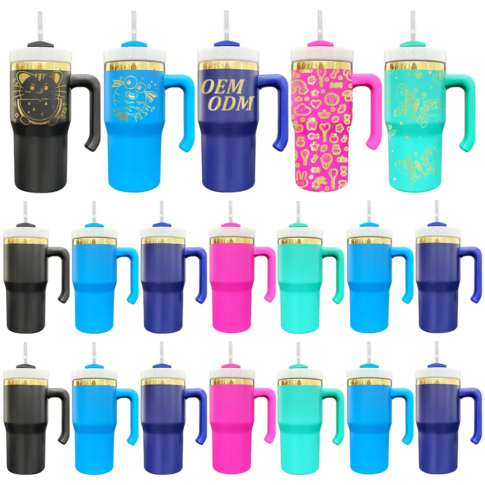 20oz Kid-Friendly Gold Insulated Water Bottle w/ Straw - Personalized ...