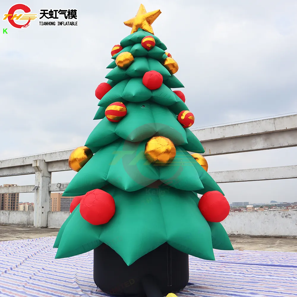 Giant Inflatable Blow Up Christmas Tree With Golden Bells For Yard ...