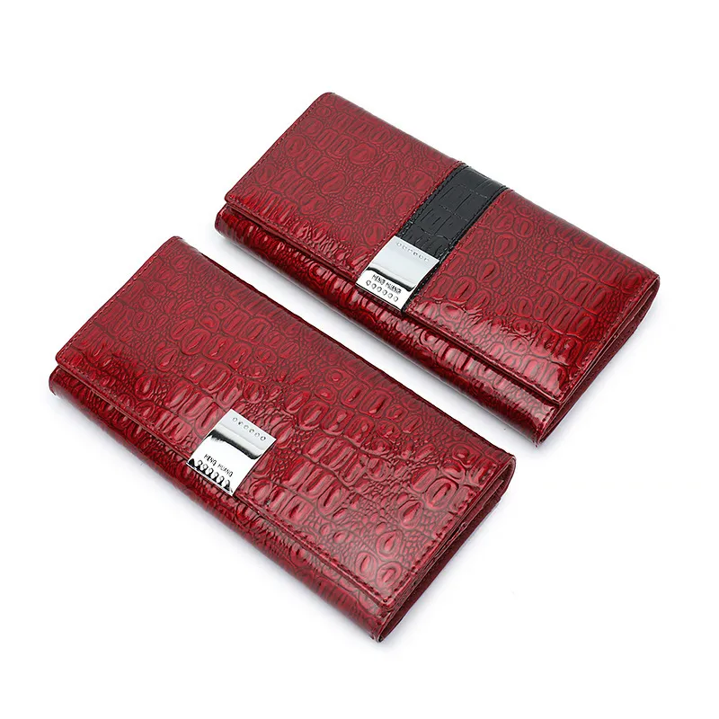 Premium Quality Patent Leather Long Wallet - Designer Style, Secure ...