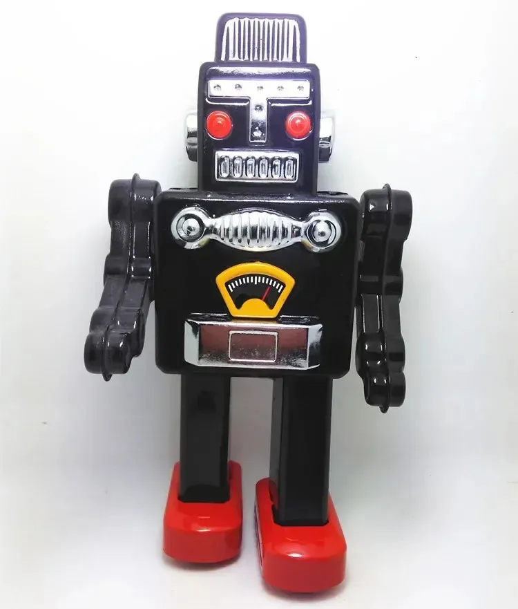 Retro Clockwork Robot Toy - Vintage Metal Wind-Up Fidget Toy for Adults ...