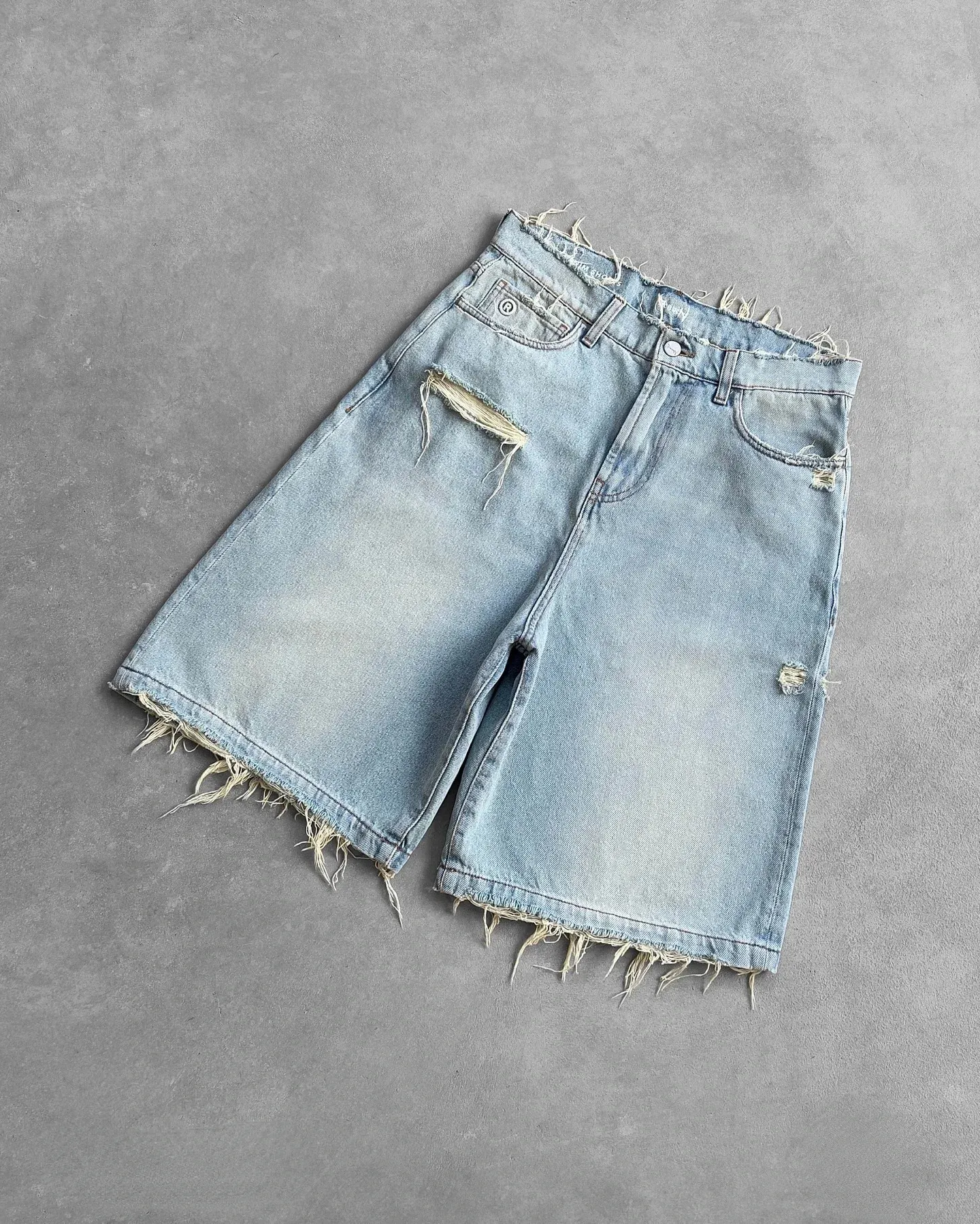 Gothic Fashion Loose Denim Shorts Men Retro Hip Hop... From ...