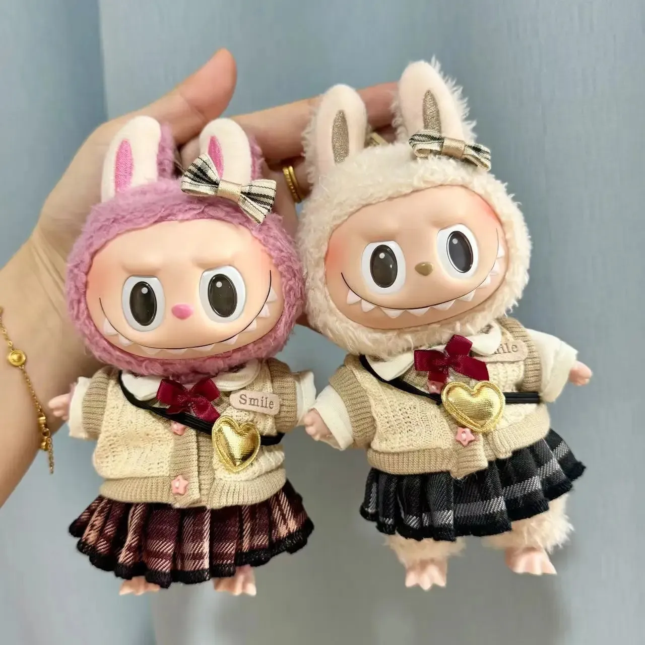 Ropa De Muñecas De 17cm Labubu, JK Set Set Pendse Keychain Para Muñecas ...