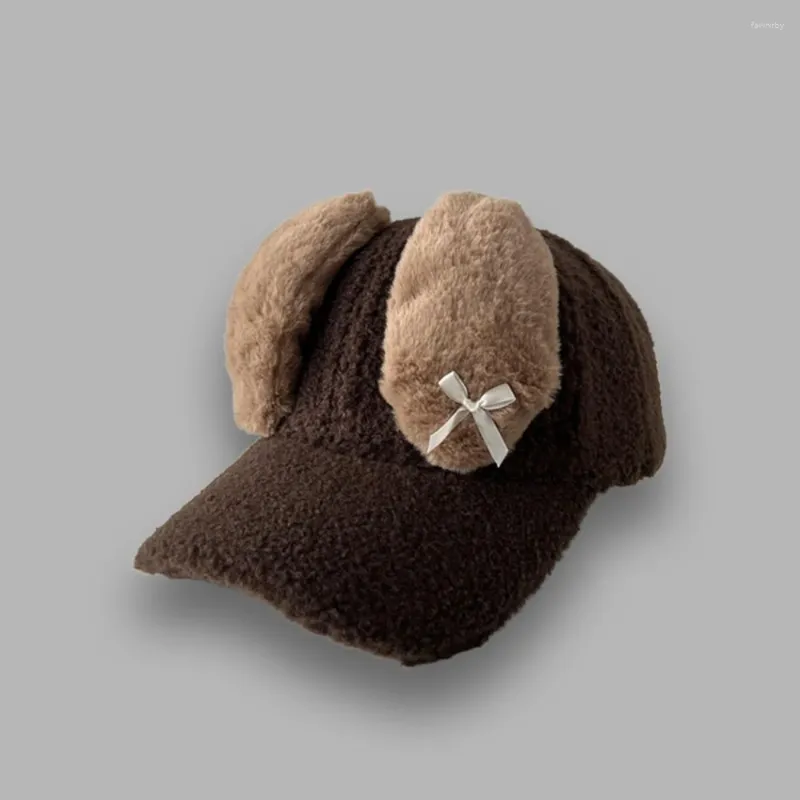 Korean Y2K Lamb Fleece Winter Baseball Cap For Women Warm And Casual ...