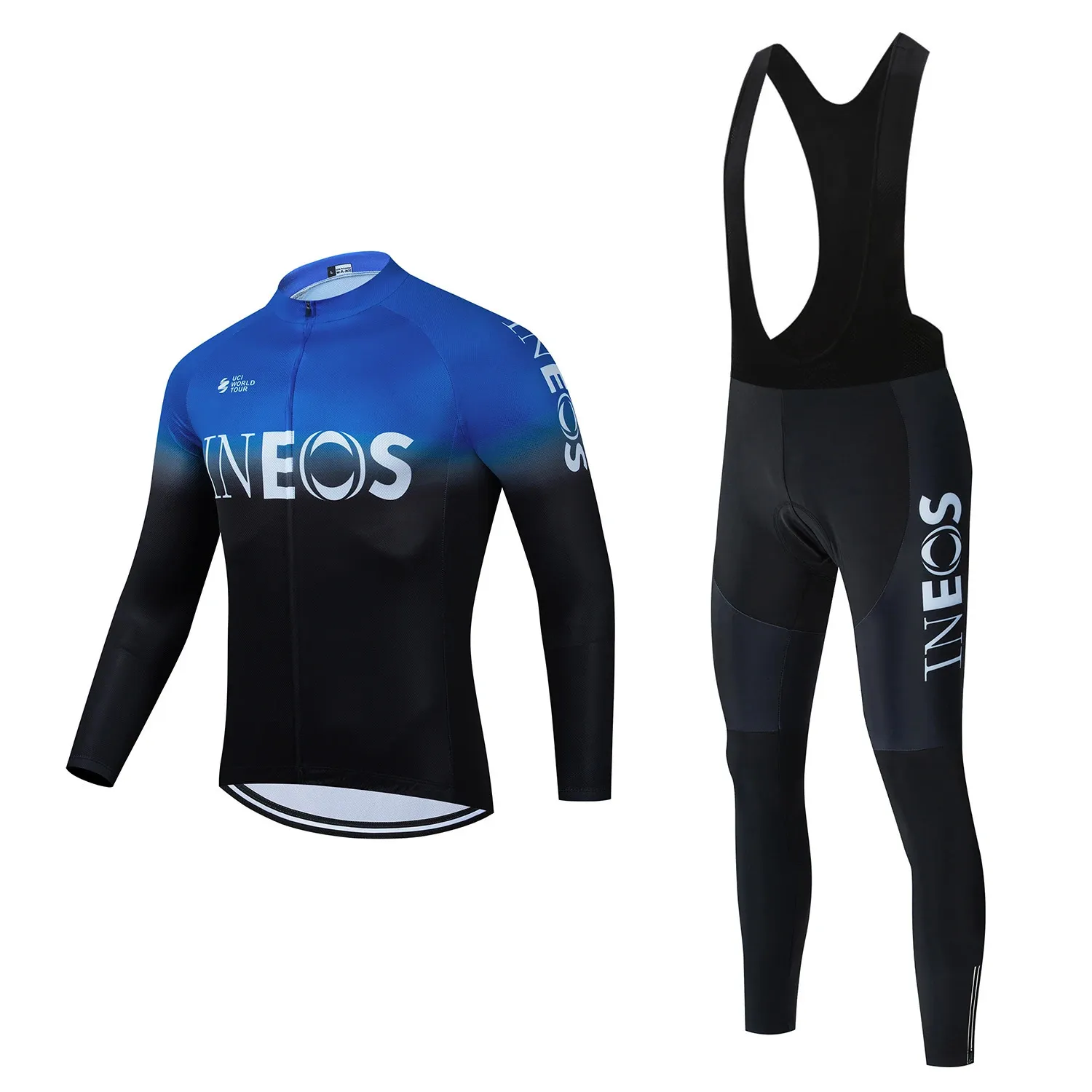 INEOS Team Long Sleeve Team Ineos Cycling Kit Set With Bib And Pants ...