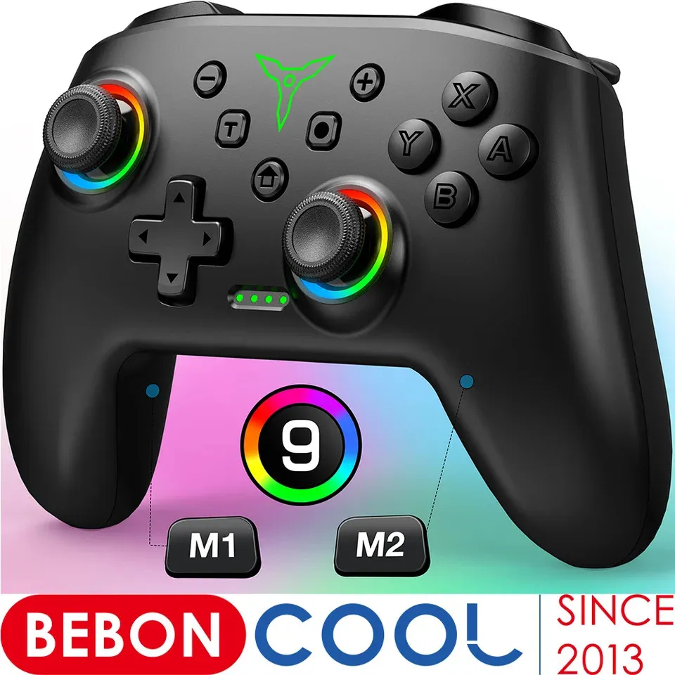 BEBONCOOL Wireless Smart Button Pro Controller With Joystick, Double ...