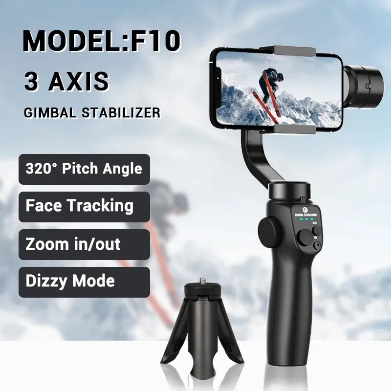 2024 New F10 3 Axis Anti Shake Handheld Gimbal Phone Video Record Vlog ...