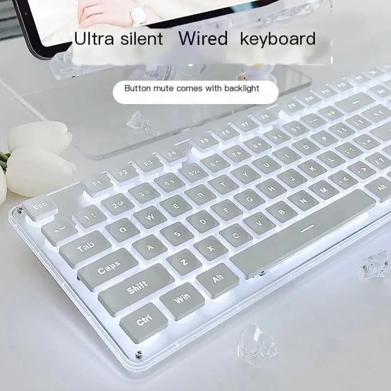 Quiet Keyboards Backlit Computer Keyboard: Crystal Wired Keypad With ...