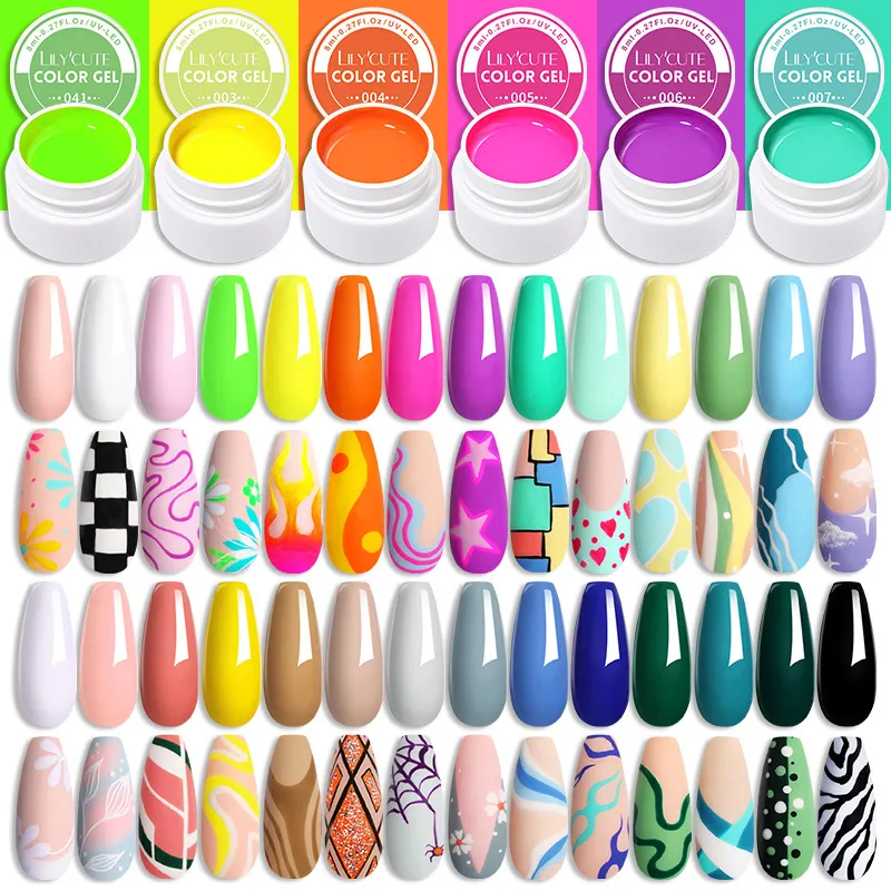 48 Colours Nail Polish Set, Long Lasting Cream Colour Gel, Professional ...