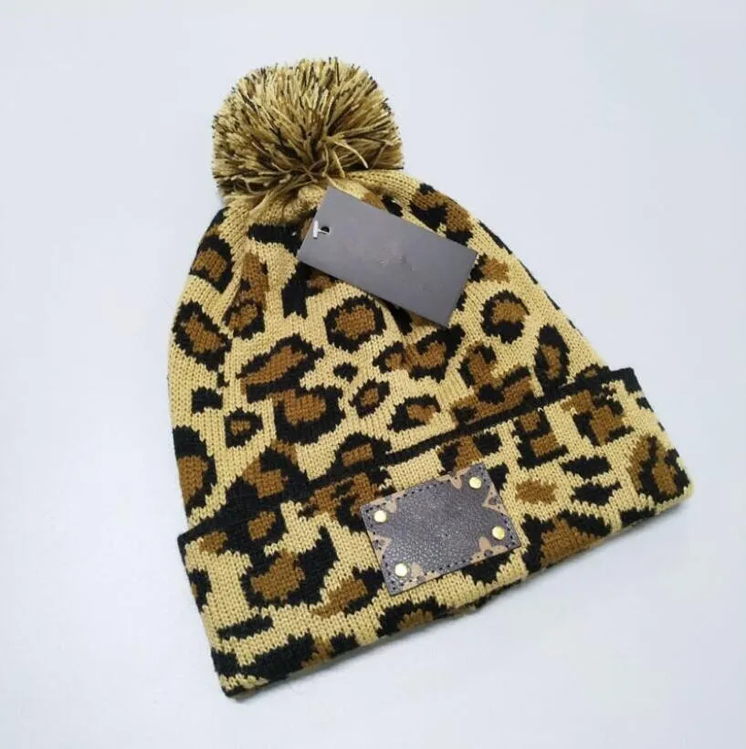 Designer Winter Beanie For Men And Women Leopard Print Skull Cap, Ski ...