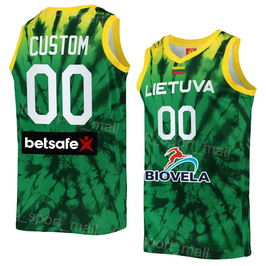 Printed 2023 World Cup Lithuania Irish Basketball Jersey National Team ...