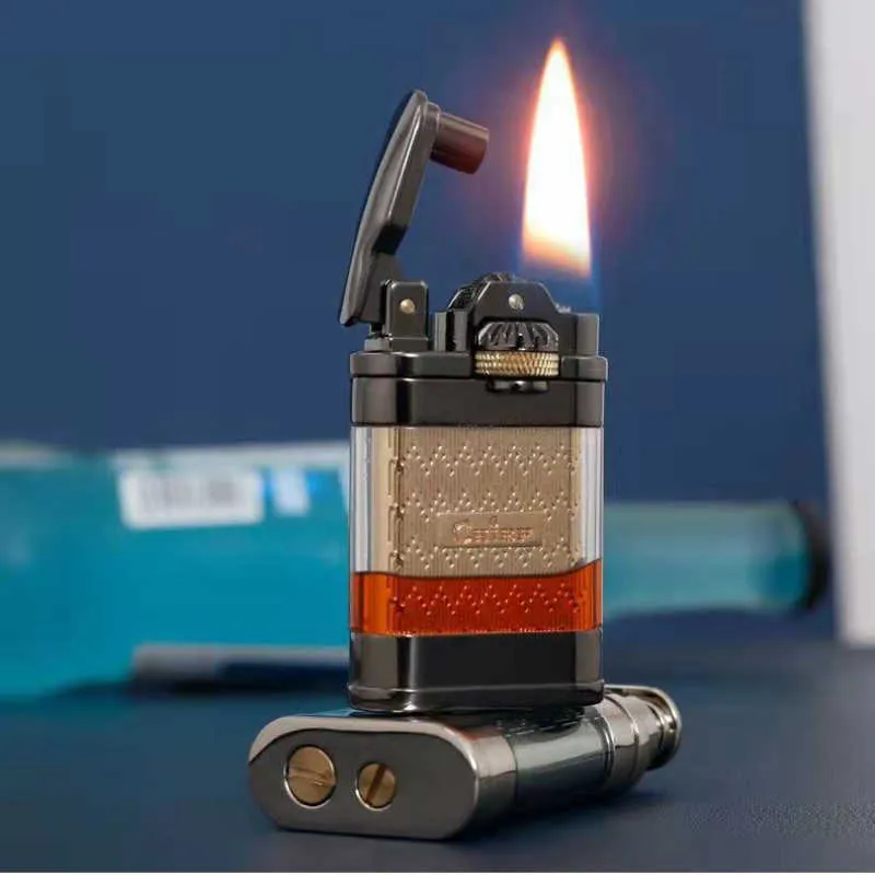Transparent CHIEF Metal Kerosene Lighter With Creative Sideslip ...