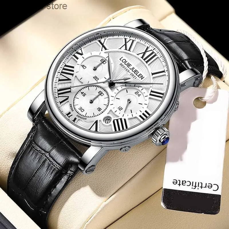 DHgate.com:Luxury Mens Leather Strap Quartz Watch, Casual Business ...