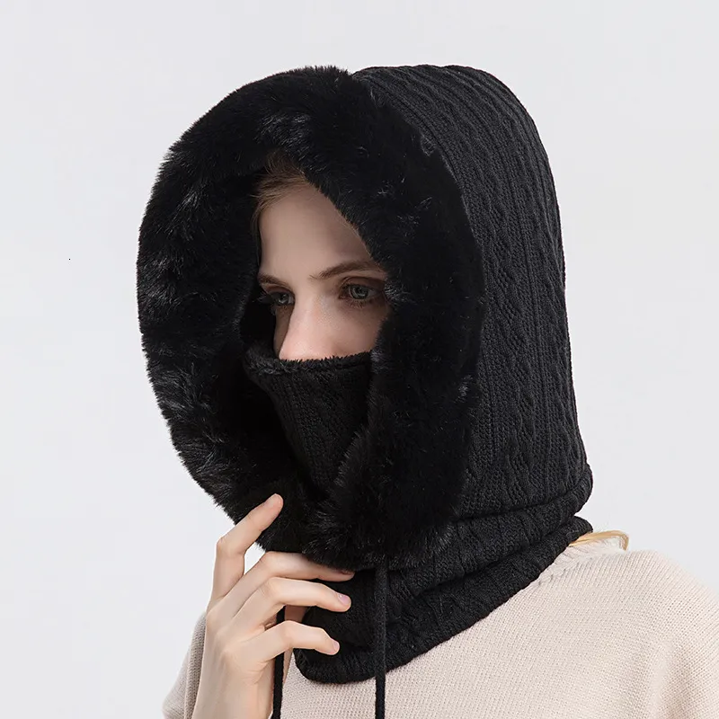 Beanie Skull Cap Slouchy Fleece Cashmere Fur Winter Balaclava: Warm ...