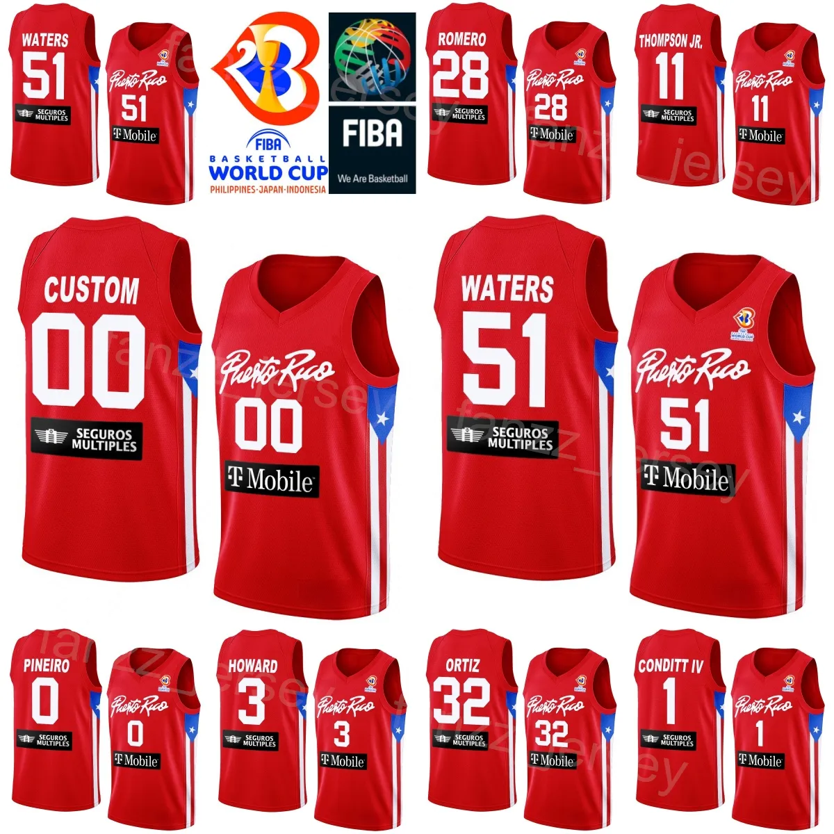 World Cup Puerto Rico Alleson Basketball Uniforms Featuring Howard ...