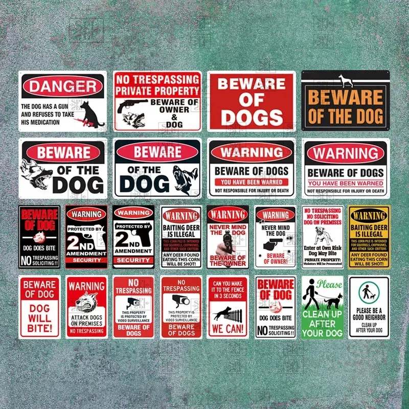 DHgate.com:Dog Metal Poster, Be Aware of the Dog Tin Sign, Garden ...
