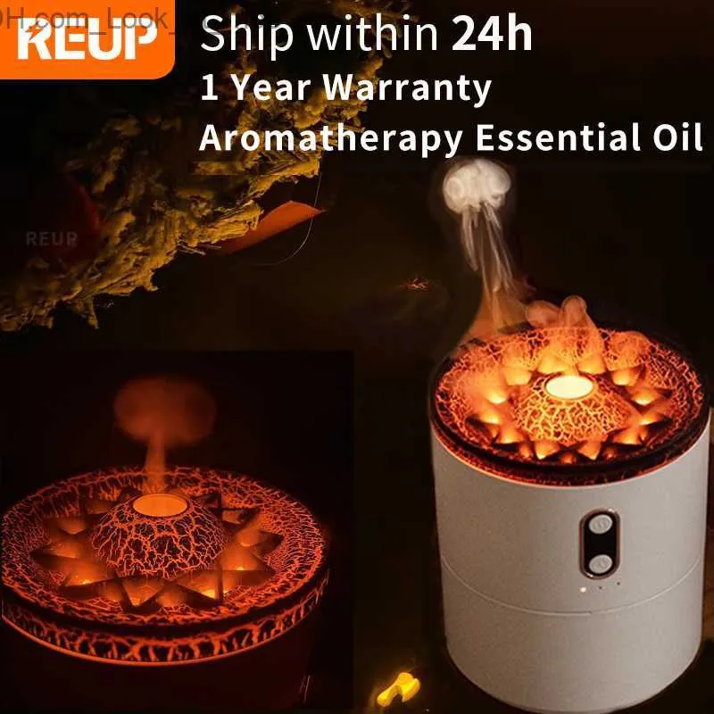 DHgate.com:Volcanic Flame Aroma Diffuser | Essential Oil Humidifier ...