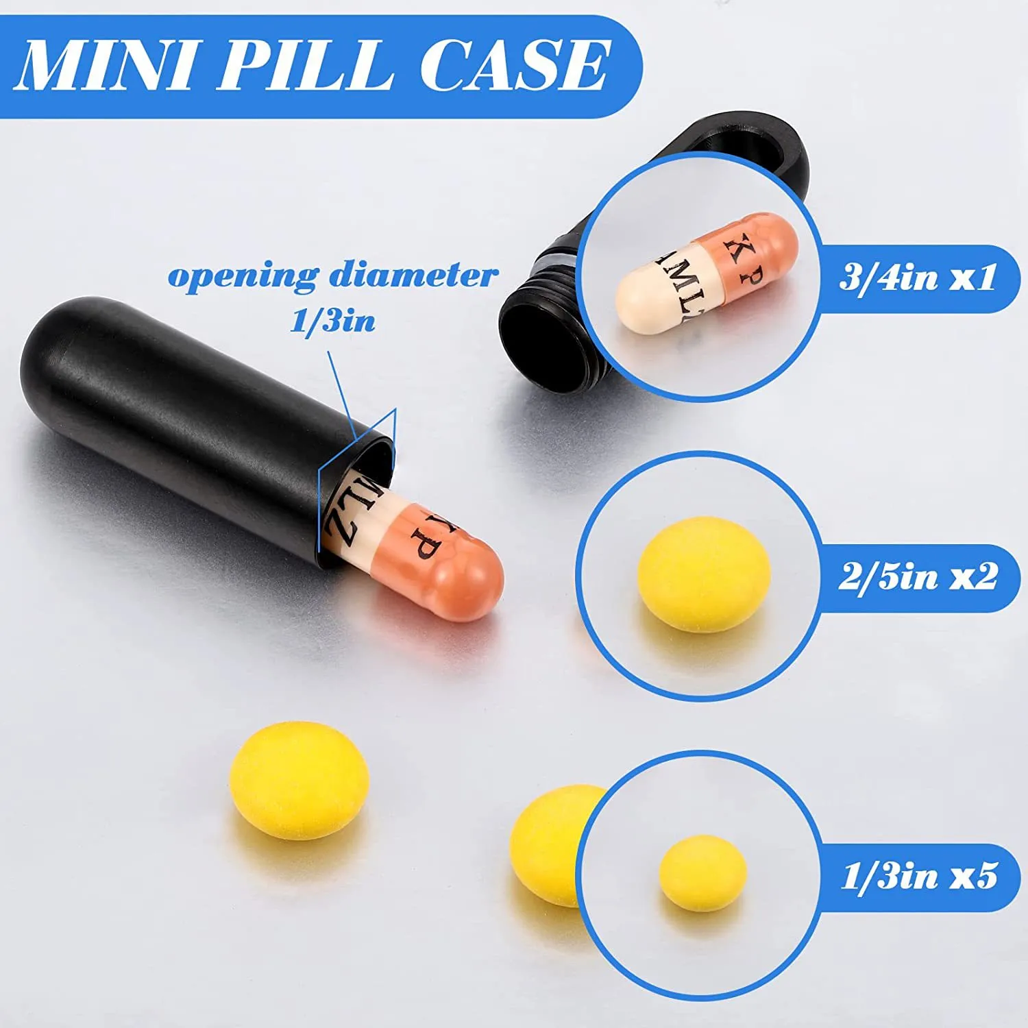 Titanium Keychain Pill Holder - Waterproof Mini Pill Case Fob for ...