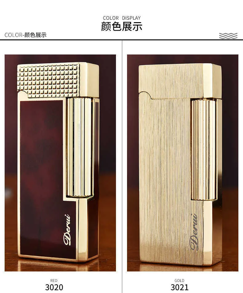 Derui Narrow Butane Lighter - Loud Voice, Metal Sideslip Grinding Wheel ...