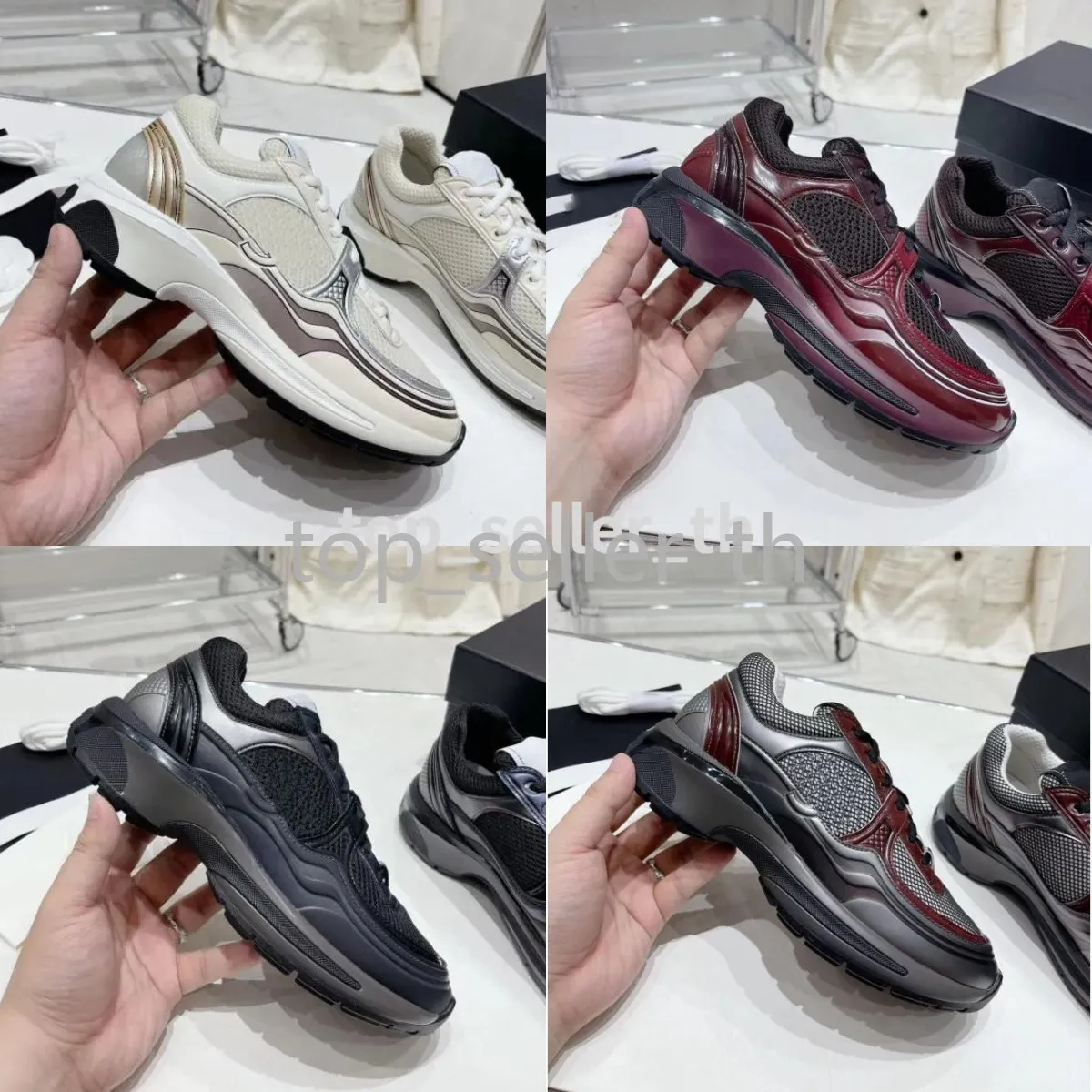 Designer Shoes Woman Sneakers Laminated Sneaker Reflective Trainer Men ...