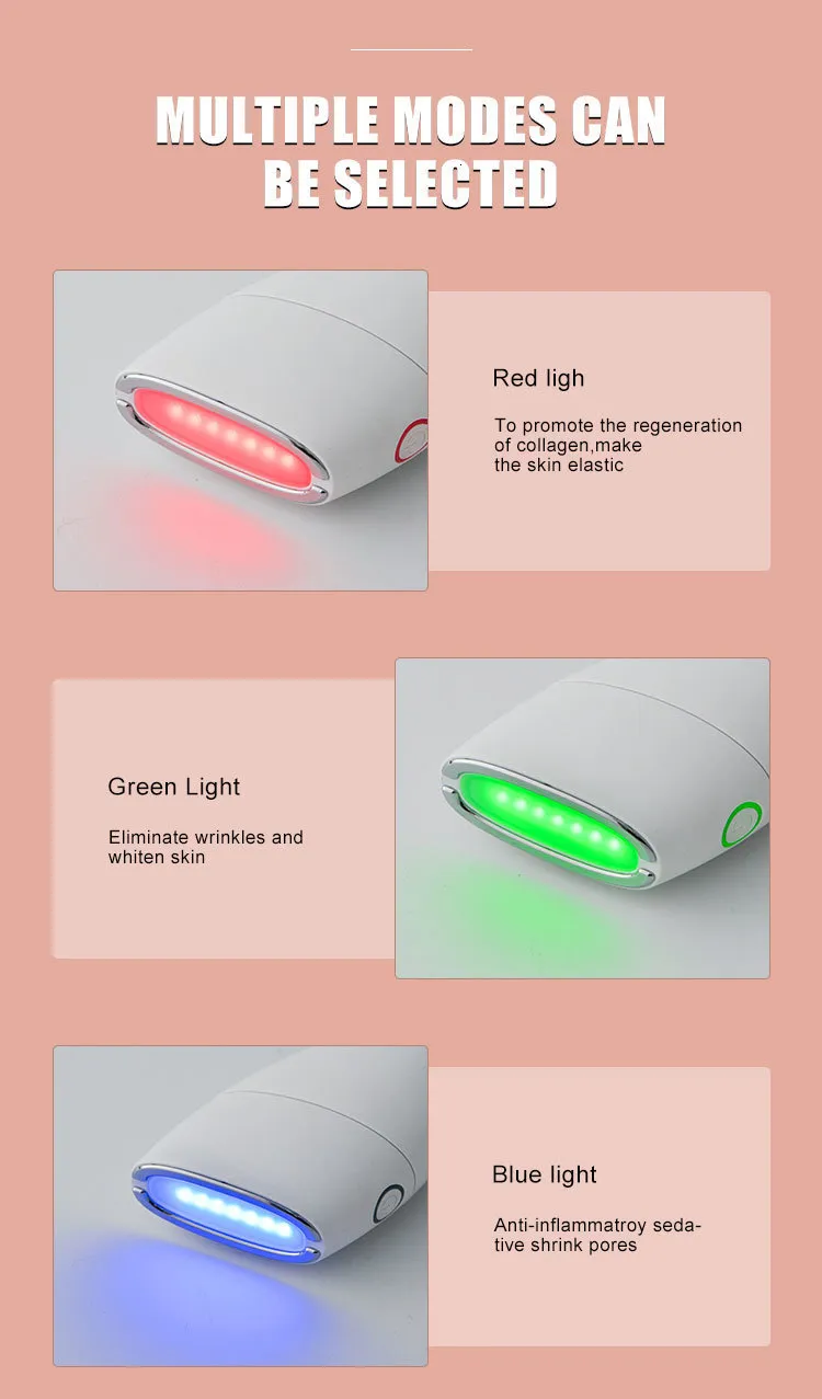 EMS LED Light Therapy Face Massager - Anti-Aging Skin Tightening Device ...