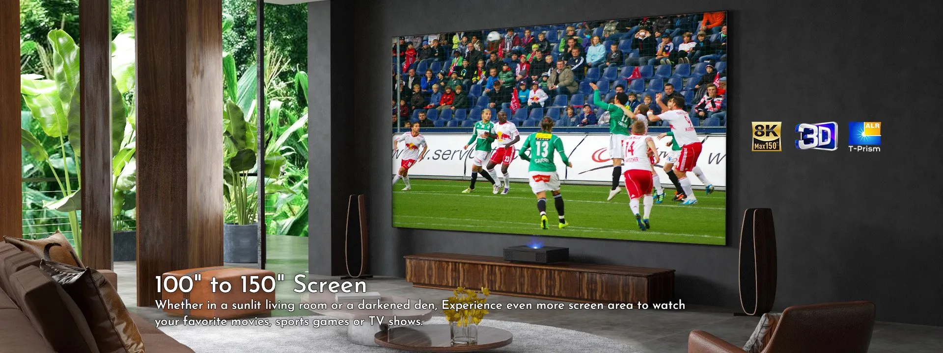 150-inch Fixed Frame 4K HD ALR Short Throw Projection Screen - Premium ...