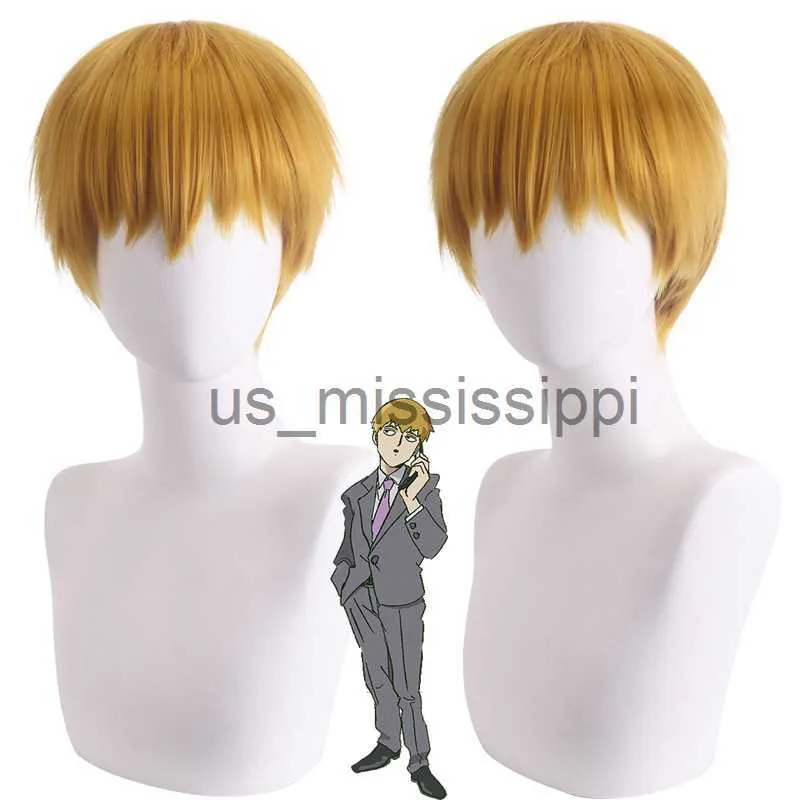 Anime Mob Psycho 100 Arataka Reigen Tokyo Revengers Wig Yellow Short ...