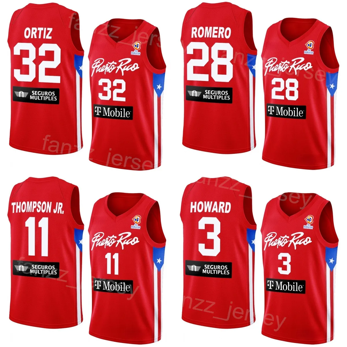 Puerto Rico Basketball Jerseys 2025 World Cup Team Ismael Romero ...
