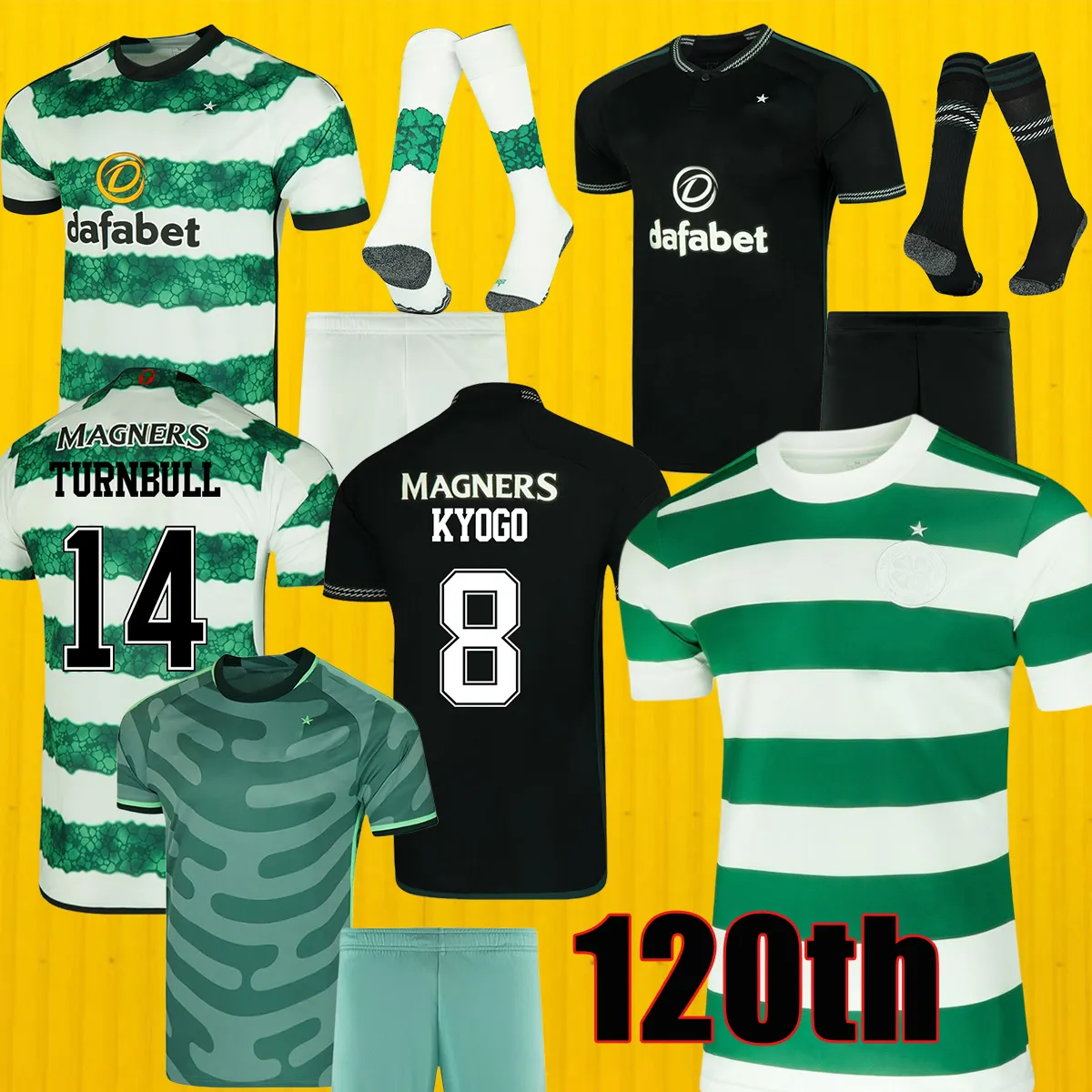 Celtic Mexico Soccer Team Jersey Home & Away Featuring KYOGO EDOUARD ...