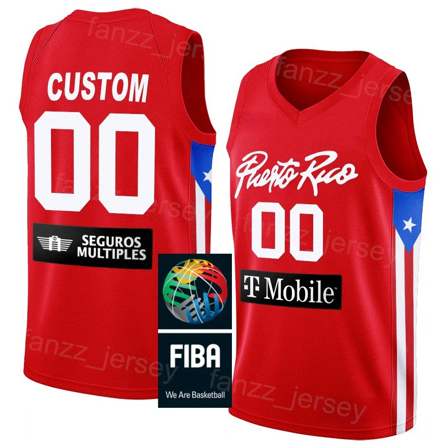Printed World Cup Puerto Rico Basketball Jerseys 3 Howard 32 ...