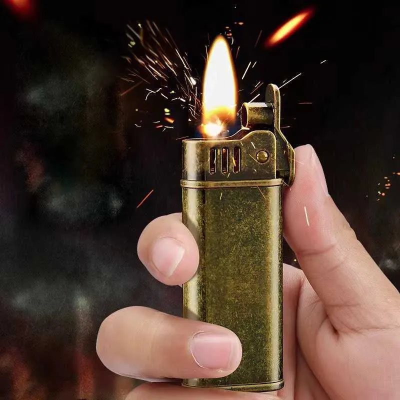 Vintage Trench Lighter: Pure Copper Kerosene Lighter Windproof One ...