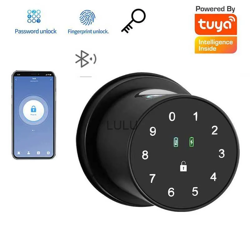 Smart Biometric Door Lock: Tuya Bluetooth Fingerprint Sensor Electronic Door Lock With Keys ...