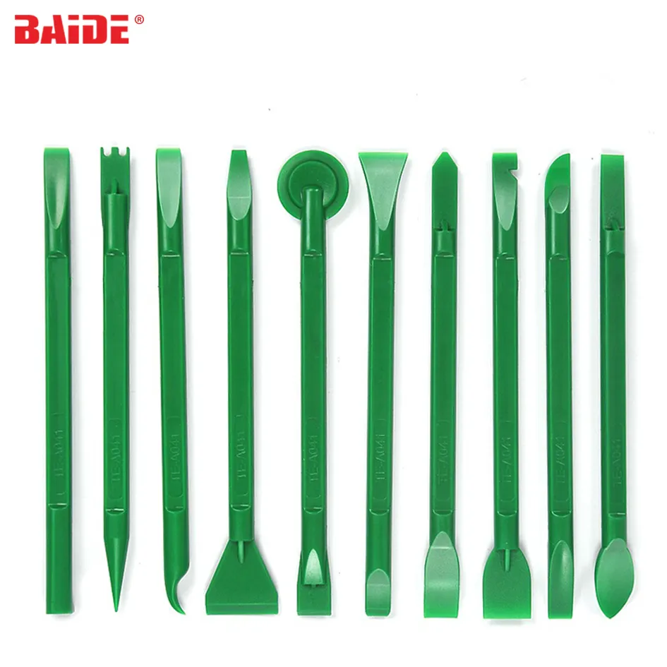 10 In 1 Double Head Plastic Pry Opening Tool Green & Black For IPhone ...