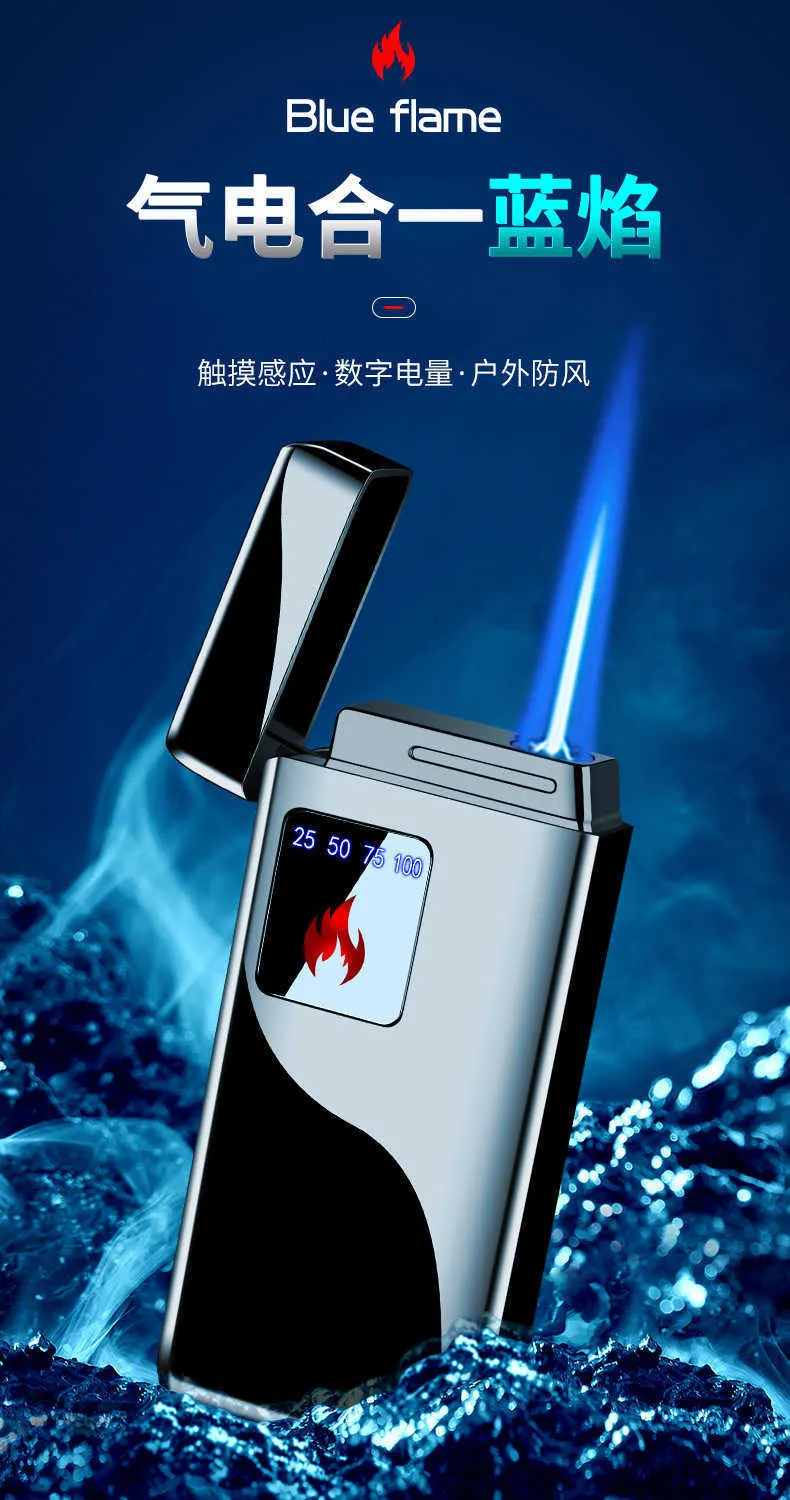 Unique Lighters: Dual Function Electric Lighter With Blue Flame ...