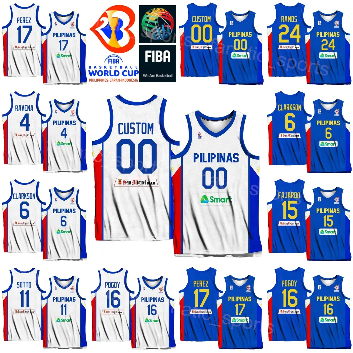 Printed Basketball 2023 World Cup Philippines 23 RHENZ ABANDO Jersey 4 ...