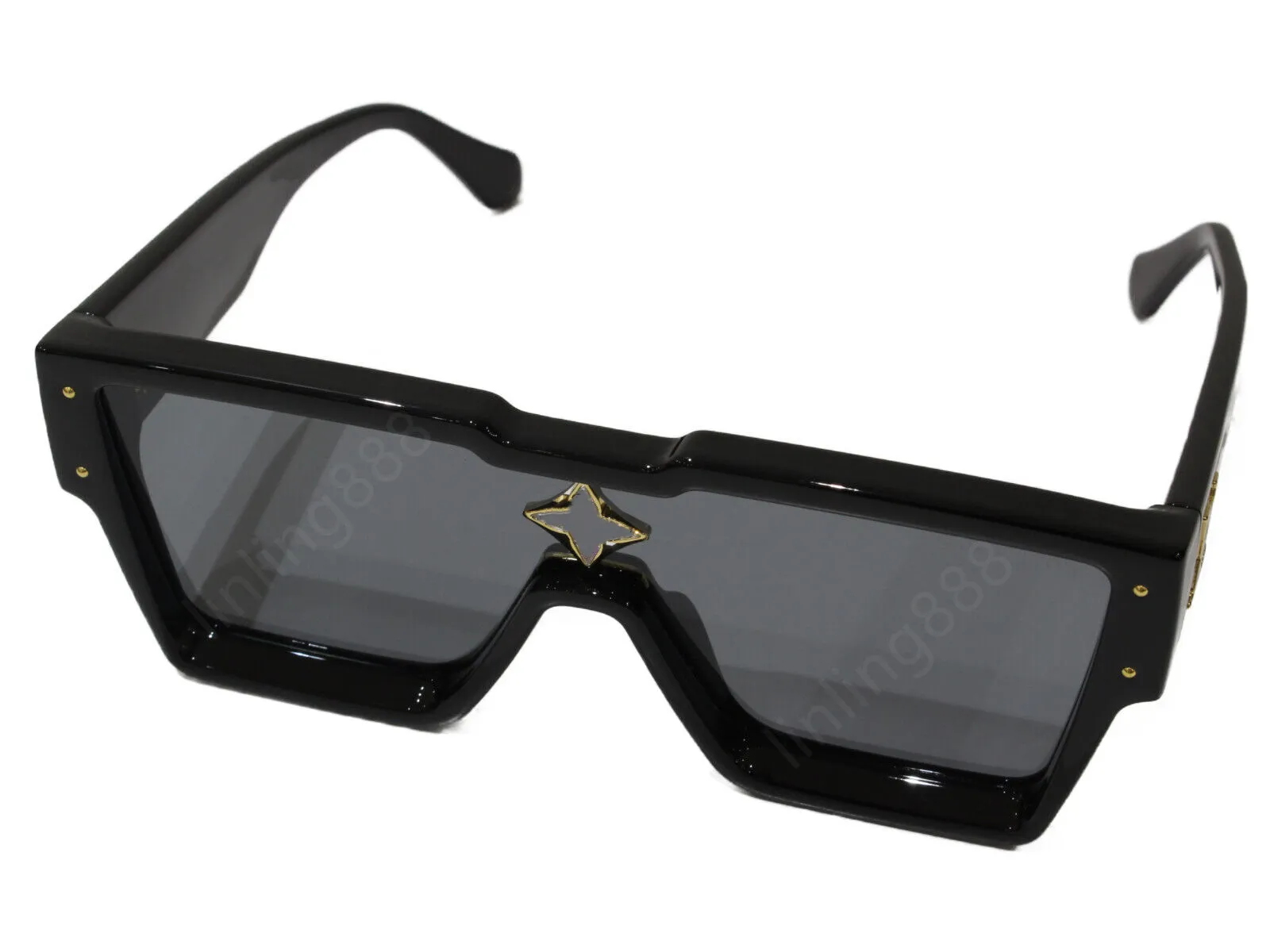 Luxury Black Cyclone Mask Oversized Square Sunglasses For Couples ...