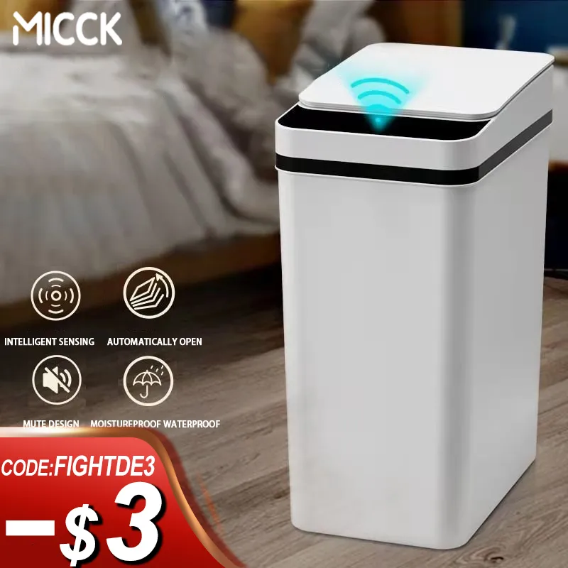 Automatic Trash Can: Hands Free Sensor Waste Bin For Kitchen, Bathroom ...