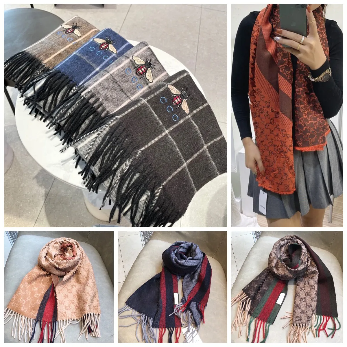 Designer Scarf Luxury Scarf Fashion Letter Printed Scarf Scarves Autumn ...