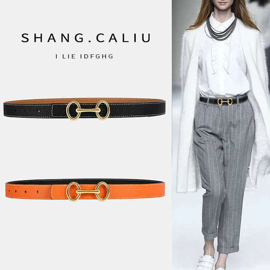 Luxury Belts For Women, Stylish Double Sided Belt, Versatile Thin ...